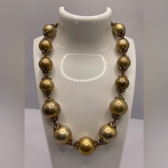 Vintage | Jewelry | Vintage Lc Lauren Conrad Round Pale Golden Bead ...
